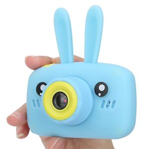 children camera, 2400w dv digital camera, large capacity 1200mah battery waterproof abs lovely round corner camera video recorder toys christmas birthday gift for kids sticker photo mode(x500 rabbit)