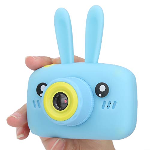 Children Camera, 2400W DV Digital Camera, Large Capacity 1200mAh Battery Waterproof ABS Lovely Round Corner Camera Video Recorder Toys Christmas Birthday Gift for Kids Sticker Photo Mode(X500 Rabbit)