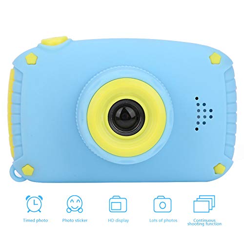 Children Camera, 2400W DV Digital Camera, Large Capacity 1200mAh Battery Waterproof ABS Lovely Round Corner Camera Video Recorder Toys Christmas Birthday Gift for Kids Sticker Photo Mode(X500 Rabbit)