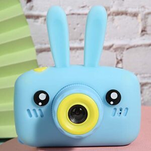 Children Camera, 2400W DV Digital Camera, Large Capacity 1200mAh Battery Waterproof ABS Lovely Round Corner Camera Video Recorder Toys Christmas Birthday Gift for Kids Sticker Photo Mode(X500 Rabbit)