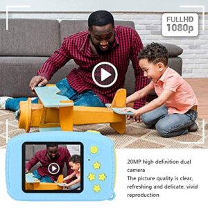 Children Camera, 2400W DV Digital Camera, Large Capacity 1200mAh Battery Waterproof ABS Lovely Round Corner Camera Video Recorder Toys Christmas Birthday Gift for Kids Sticker Photo Mode(X500 Rabbit)