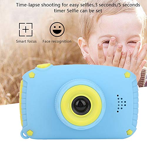 Children Camera, 2400W DV Digital Camera, Large Capacity 1200mAh Battery Waterproof ABS Lovely Round Corner Camera Video Recorder Toys Christmas Birthday Gift for Kids Sticker Photo Mode(X500 Rabbit)