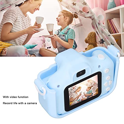 Liccx Kids Camera, Portable Kids Video Camera with Protective Cover and Lanyard, 1080P HD Digital Camera for Kids Age 3 4 5 6 7 8 9 10 11 12 Years Old(Blue, Without 32GB Memory Card)