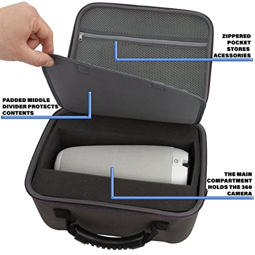 CASEMATIX Carrying Case Compatible With Meeting Owl Pro and Owl Camera 360 Video Conference Room Accessories