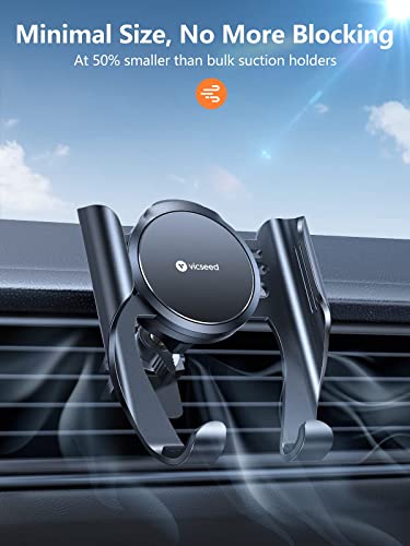 VICSEED 𝟮𝟬𝟮𝟯 𝗕𝗲𝘀𝘁 𝗖𝗮𝗿 𝗠𝗼𝘂𝗻𝘁 Car Phone Mount, 𝗨𝗽𝗴𝗿𝗮𝗱𝗲𝗱 Air Vent Phone Holder for Car, Handsfree Cell Phone Car Mount Fit for iPhone 14 13 12 11 Pro Max Mini Plus Samsung