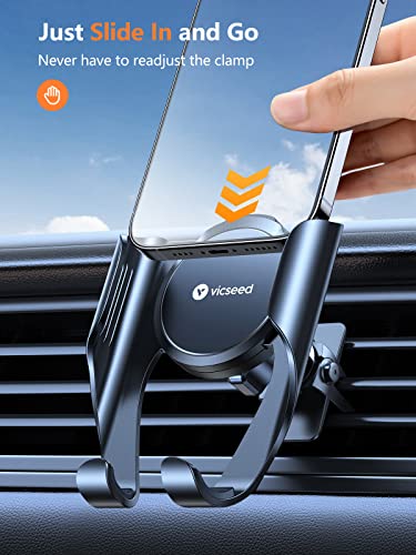 VICSEED 𝟮𝟬𝟮𝟯 𝗕𝗲𝘀𝘁 𝗖𝗮𝗿 𝗠𝗼𝘂𝗻𝘁 Car Phone Mount, 𝗨𝗽𝗴𝗿𝗮𝗱𝗲𝗱 Air Vent Phone Holder for Car, Handsfree Cell Phone Car Mount Fit for iPhone 14 13 12 11 Pro Max Mini Plus Samsung