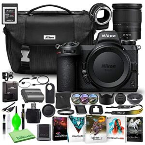 nikon z 7ii 45.7mp mirrorless digital camera with 24-70mm lens (1656) usa model deluxe bundle with sony 64gb xqd memory card + nikon ftz adapter + nikon camera bag + editing software + more