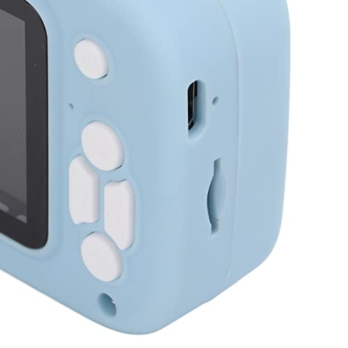 Entatial Kids Camera, Cartoon Child Camera One Key Video Recording 16 Borders Support MP3 Kids Gift for Kids(Sky Blue)