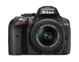 nikon d5300 24.2 mp cmos digital slr camera with 18-55mm f/3.5-5.6g ed vr auto focus-s dx nikkor zoom lens (black)