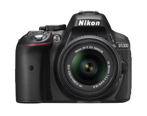 Nikon D5300 24.2 MP CMOS Digital SLR Camera with 18-55mm f/3.5-5.6G ED VR Auto Focus-S DX NIKKOR Zoom Lens (Black)