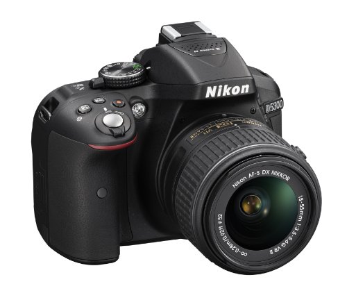 Nikon D5300 24.2 MP CMOS Digital SLR Camera with 18-55mm f/3.5-5.6G ED VR Auto Focus-S DX NIKKOR Zoom Lens (Black)