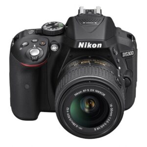 Nikon D5300 24.2 MP CMOS Digital SLR Camera with 18-55mm f/3.5-5.6G ED VR Auto Focus-S DX NIKKOR Zoom Lens (Black)