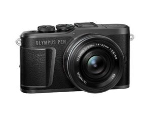 pen e-pl10 black camera body with black m.zuiko digital 14-42mm f3.5-5.6 ez lens