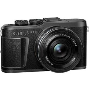 PEN E-PL10 Black Camera Body with Black M.Zuiko Digital 14-42mm F3.5-5.6 EZ Lens