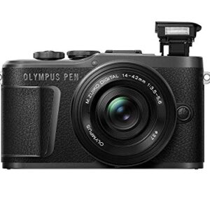 PEN E-PL10 Black Camera Body with Black M.Zuiko Digital 14-42mm F3.5-5.6 EZ Lens