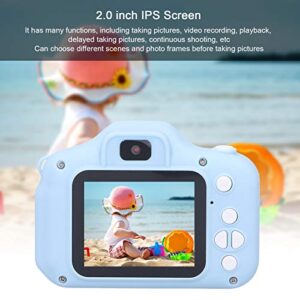 1080P Children Camera, Fun Durable Multifunctional Children Camera, 2.0in IPS Screen for Students Children(Blue)