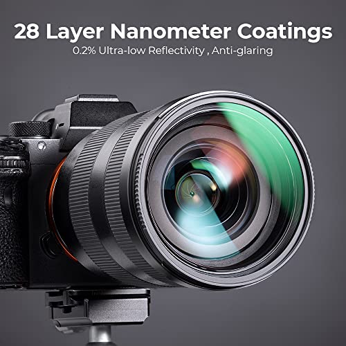 K&F Concept 82mm MC UV Protection Filter with 28 Multi-Layer Coatings HD/Hydrophobic/Scratch Resistant Ultra-Slim UV Filter for 82mm Camera Lens (Nano-X Series)