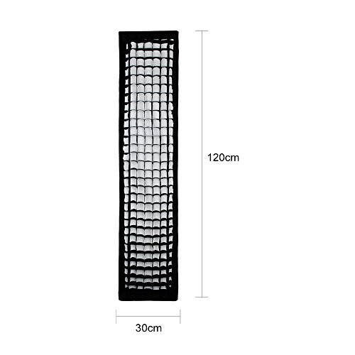 Godox 12"x 47" 30x120cm Honeycomb Grid Rectangular Softbox for Photo Strobe Studio Flash Softbox Bowens Mount