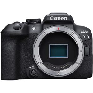 Canon EOS R10 Mirrorless Camera (5331C002) + Sony 64GB Tough SD Card + Bag + Charger + LPE17 Battery + Card Reader + Corel Photo Software + HDMI Cable + Flex Tripod + Hand Strap + More (Renewed)