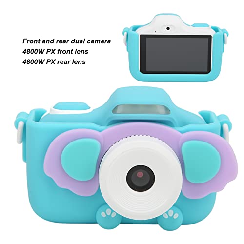 Shanrya Kids Digital Camera, 1080p Digital Children Camera 48MP Dual Camera Anti Fall 3 Inch High Definition for Gifts