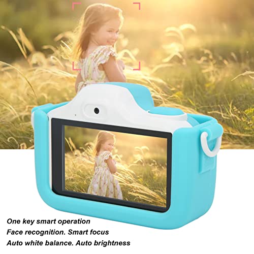 Shanrya Kids Digital Camera, 1080p Digital Children Camera 48MP Dual Camera Anti Fall 3 Inch High Definition for Gifts