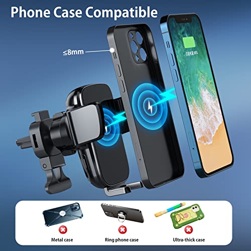 Wireless Car Charger Mount, SONRU 15W Fast Charging Auto-Clamping Car Phone Holder, Windshield Dashboard Air Vent Car Charging Holder for iPhone Samsung Google LG etc