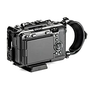 Tiltaing Full Camera Cage Compatible with Sony FX3/FX30 – Black | Integrated Design, Half Cage & Full Cage,Cold Shoe Receivers, NATO Rails for Side Handles, Quick Release Plate | TA-T13-FCC-B