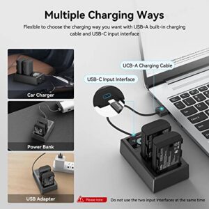 SmallRig LP-E6NH Battery Charger Set for Canon LP-E6NH Battery, Double Slot LP-E6NH Charger for Canon R7, R5, R6, R6 Mark ii, R, 5D IV/III/II, 6D, 6D II, 7D, 7D II, 60D, 70D, 80D, 90D, 2040mAh - 3821