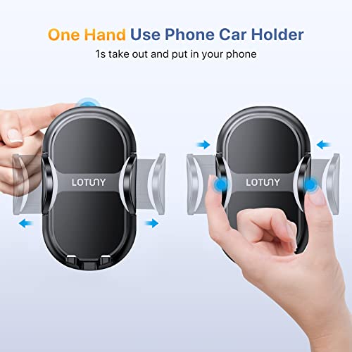 LOTUNY Car Vent Phone Mount for Car, [100% Never Fall] Upgraded Air Vent Clip Car Phone Holder Mount, Cell Phone Holder Car Fit for iPhone 14 13 12 Pro Max, Samsung Galaxy S22 All Phones