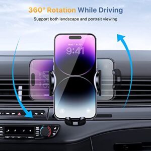 LOTUNY Car Vent Phone Mount for Car, [100% Never Fall] Upgraded Air Vent Clip Car Phone Holder Mount, Cell Phone Holder Car Fit for iPhone 14 13 12 Pro Max, Samsung Galaxy S22 All Phones