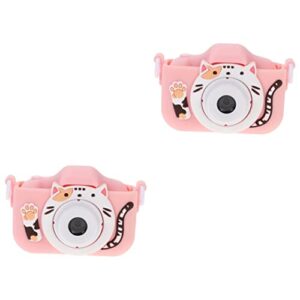 milisten digital camera 2pcs portable cat digital boys camera toy selfie p recorder gaming mini for girls video children cameras cartoon toddler kids toddler camera