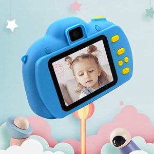 2.0-inch Cartoon Digital Camera HD 1080P Anti-Fall Front and Rear Dual Head Camera Children's Photo Toy Birthday Gift