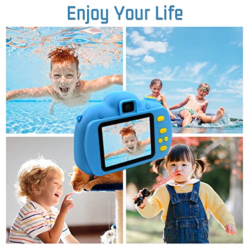 2.0-inch Cartoon Digital Camera HD 1080P Anti-Fall Front and Rear Dual Head Camera Children's Photo Toy Birthday Gift