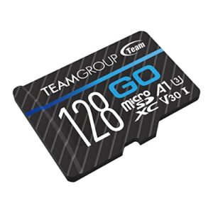 TEAMGROUP GO Card 128GB x 5 PACK Micro SDXC UHS-I U3 V30 4K for GoPro & Drone & Action Cameras High Speed Flash Memory Card with Adapter for Outdoor Sports, 4K Shooting, Nintendo-Switch TGUSDX128GU363