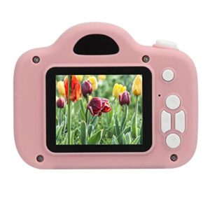 070 camera cartoon child camera portable cartoon child camera kids gift high pixel one key video recording kids mini camera gift for kid camera (pink)