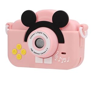 070 camera kids mini portable camera kids mini digital camera 2 inch screen 2mp high definition cartoon camera video recorder toy gifts(pink)