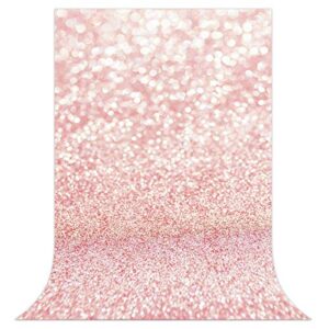 funnytree 5x7ft rose gold bokeh photography backdrop spots shinning sparkle (not glitter) sand scale halo still life background baby shower birthday party portrait photo studio photobooth props gift