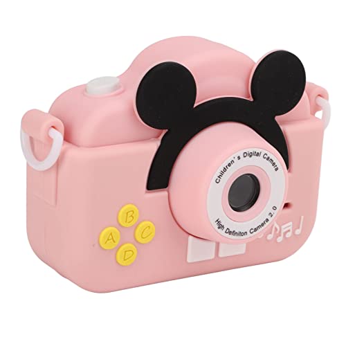 01 02 015 Kids Cartoon Camera Toy, ABS Kids Photo Video Camera 2 Inch Screen for Gifts(Pink)