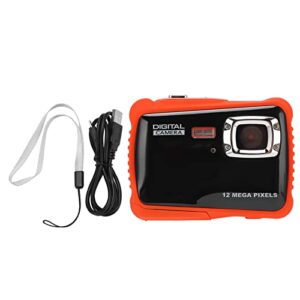 Children Digital Camera, Waterproof ABS Kids Camera Compact Safe for Toy for Gift(Black)