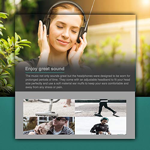 Portable Personal FM Radio Headphones Ear Muffs with Best Reception, Wireless Headset with Built in Radio for Mowing, Jogging, Walking, Daily Works Powered by 2 AA Batteries (Not Included)