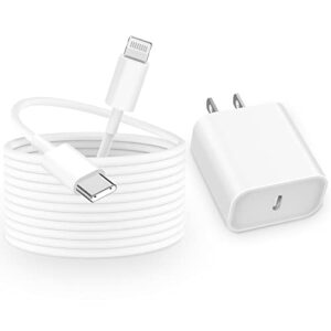 [apple mfi certified] iphone fast charger, stuffcool 20w usb c power delivery wall charger plug with 6ft type c to lightning quick charging sync cord for iphone 14/13/12/11/xs/xr/x/se/ipad/airpods pro