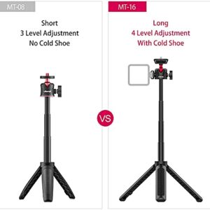 Camera Phone Tripod Flexible for Gopro - Mini Desktop Table Tripod Extendable Handle Selfie Stick Phone Hot Shoe Mount Remote Shutter Vlog Kits for Sony iPhone Gopro Hero Black