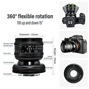 AstrHori 50mm F1.4 Large Aperture Full Frame Manual 2-in-1 Tilt Lens Miniature Model Effect & Filter Slot Compatible with Canon RF-Mount Mirrorless Camera EOS RP,EOS R5,EOS R6,EOS R3,EOS R