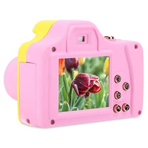 Children SLR, Children's Toy Camera Digital Video Camera HD Children Video Camera, Toy Birthday Gifts for Children(Pink yellow)