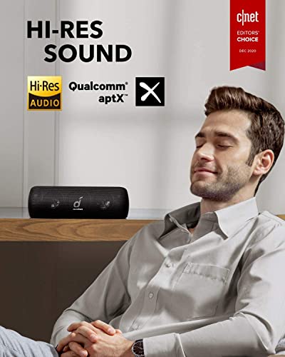 Soundcore Motion+ Bluetooth Speaker with Hi-Res 30W Audio, BassUp, Wireless , App, Custom EQ, 12H Playtime, Waterproof, USB-C, For Home Office