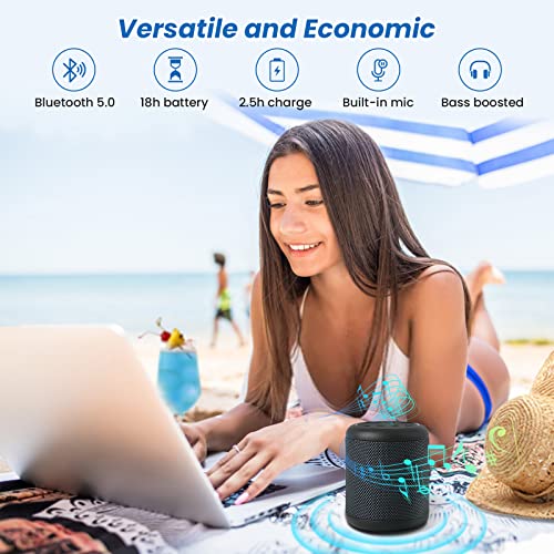 WESDAR Portable Bluetooth Speakers, Bluetooth Speakers with Subwoofer, Waterproof and Long Battery Life, Bass Boosted Fast Charge Dual Paring Technology, Shower Outdoor Speaker Great Gift