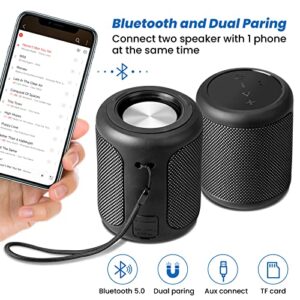 WESDAR Portable Bluetooth Speakers, Bluetooth Speakers with Subwoofer, Waterproof and Long Battery Life, Bass Boosted Fast Charge Dual Paring Technology, Shower Outdoor Speaker Great Gift