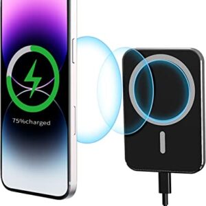 HATALKIN Magnetic Wireless Car Charger Vent Mount for Mag-Safe Mag Safe Case iPhone 14(Plus/Pro Max)/13 12(Pro/Pro Max/Mini) Magnet Phone Holder Stand 15W Wireless Charging Car Mount Air Vent Charger