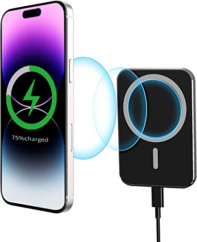 HATALKIN Magnetic Wireless Car Charger Vent Mount for Mag-Safe Mag Safe Case iPhone 14(Plus/Pro Max)/13 12(Pro/Pro Max/Mini) Magnet Phone Holder Stand 15W Wireless Charging Car Mount Air Vent Charger