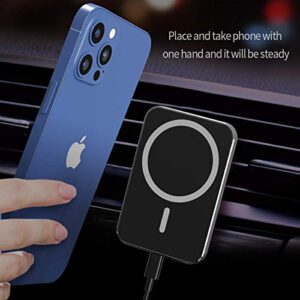 HATALKIN Magnetic Wireless Car Charger Vent Mount for Mag-Safe Mag Safe Case iPhone 14(Plus/Pro Max)/13 12(Pro/Pro Max/Mini) Magnet Phone Holder Stand 15W Wireless Charging Car Mount Air Vent Charger